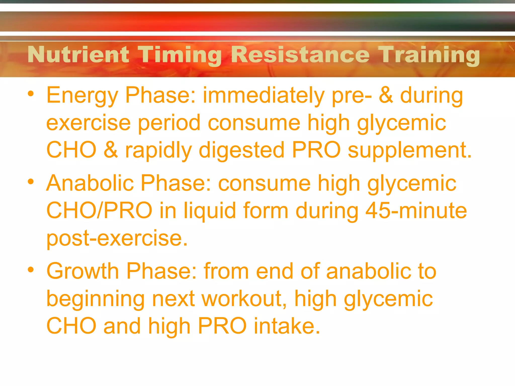 Nutrition for exercise and sport | PPT