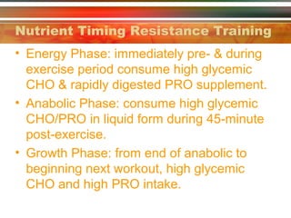 Nutrition for exercise and sport | PPT