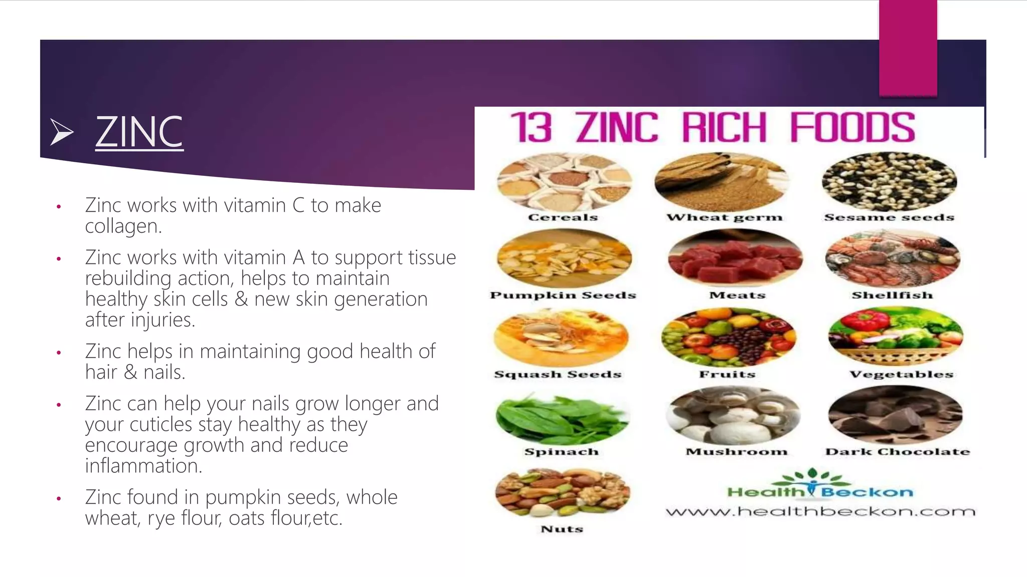 Nutrition for glowing skin, healthy hair and nails | PPT