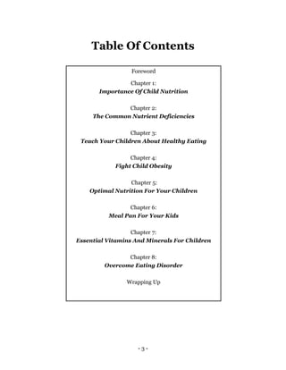 Nutrition for kids | PDF