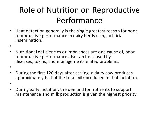 Nutrition In Reproduction