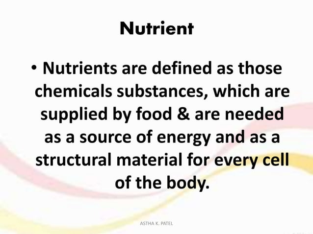 Introduction to Nutrition | PPTX | Chemistry | Science