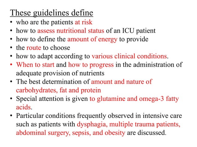 Nutrition guidelines | PPT