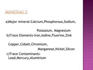 Nutrition & health minerals | PPT