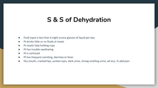 Nutrition & hydration 6th exam | PPTX