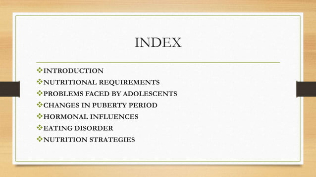 NUTRITION IN ADOLESCENCE PPT.pptx | Nutrition | Healthy Living