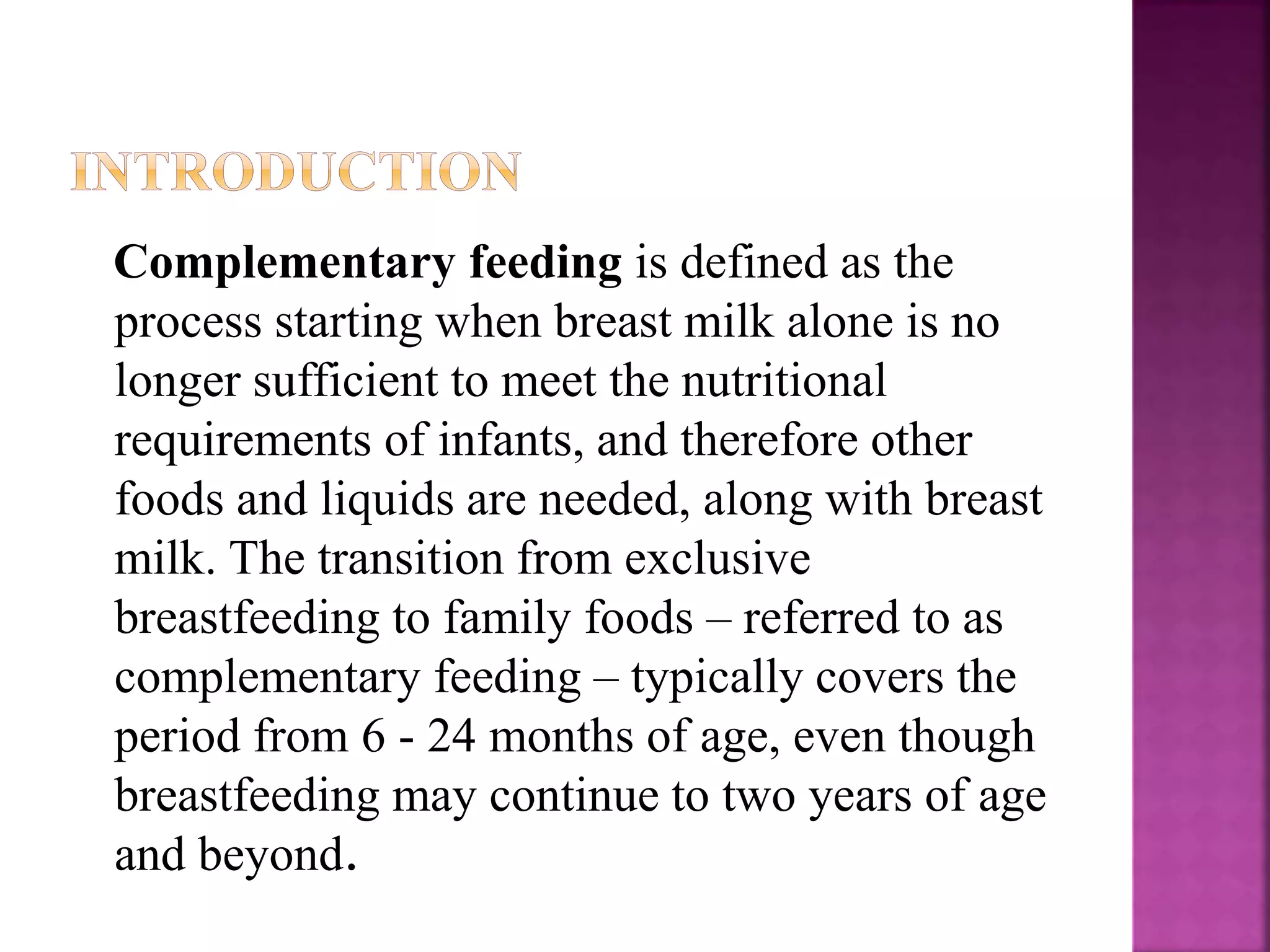 Nutrition in adolescent girls and Complimentary feeding | PPTX