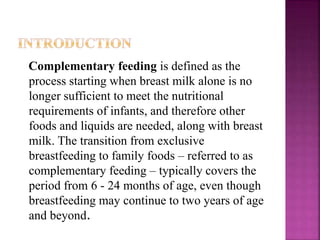 Nutrition in adolescent girls and Complimentary feeding | PPTX
