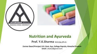 Nutrition in Ayurveda | PPT