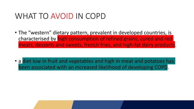 Nutrition in COPD.pptx | Lung and Respiratory Health | Diseases and Conditions