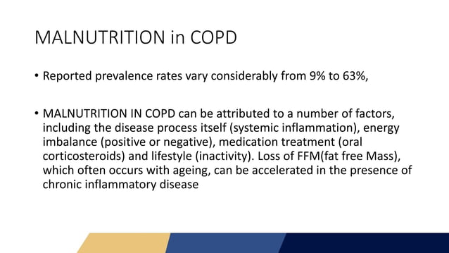 Nutrition in COPD.pptx | Lung and Respiratory Health | Diseases and Conditions