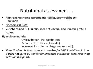 Nutrition in critically ill | PPTX