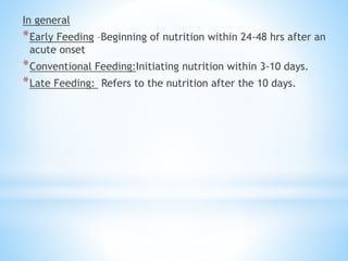 Nutrition in critically ill | PPT