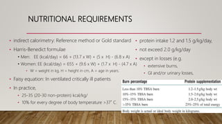 Nutrition in critically ill | PPTX