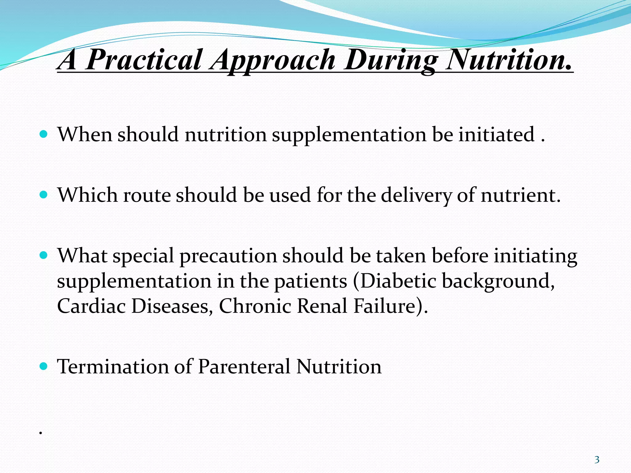 Nutrition in critically ill patients | PPTX