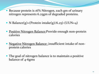 Nutrition in critically ill patients | PPTX