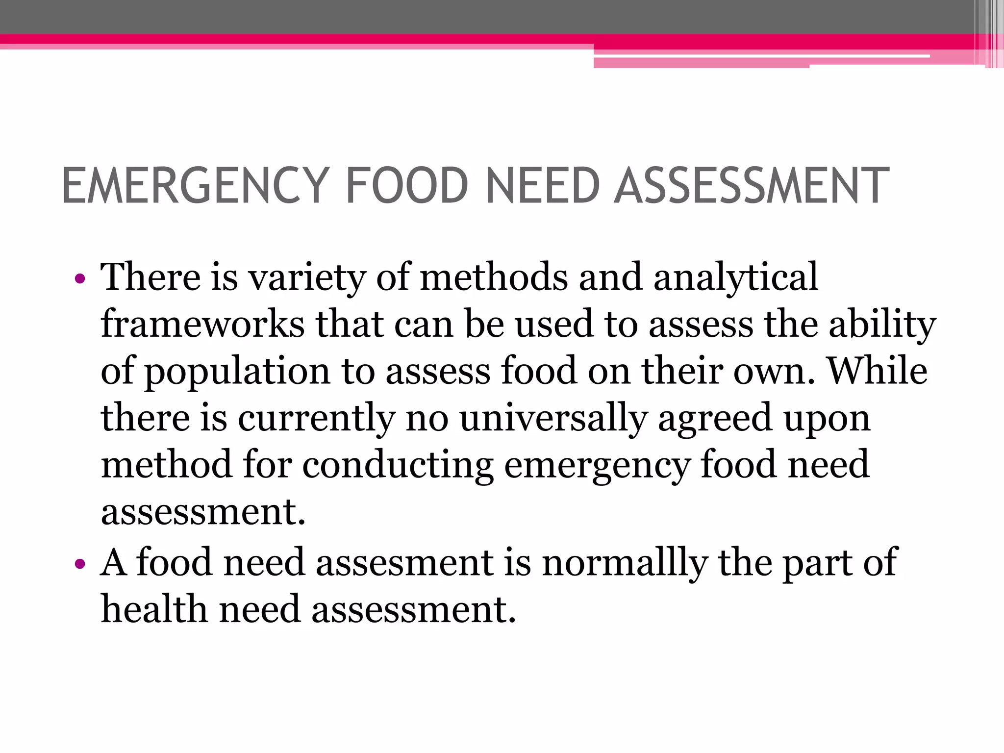 Nutrition in emergencies | PPTX