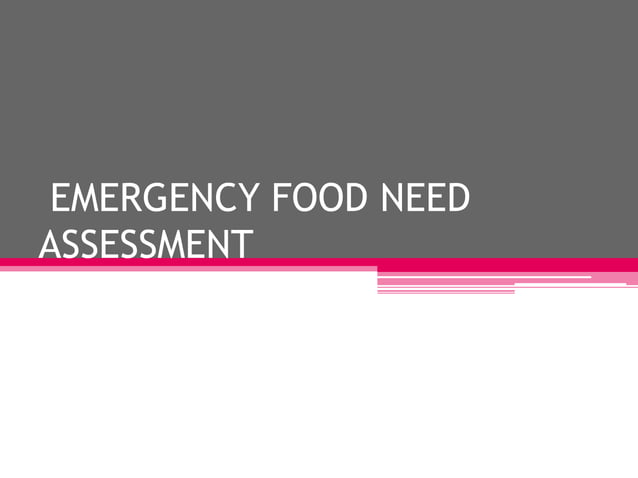 Nutrition in emergencies | PPTX