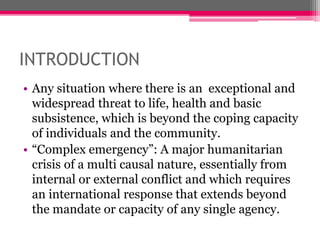 Nutrition in emergencies | PPTX