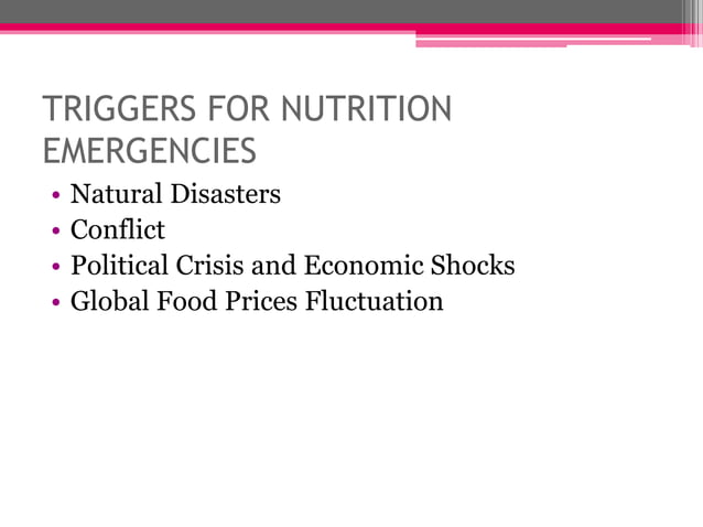 Nutrition in emergencies | PPTX
