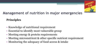 Nutrition in emergencies | PPTX
