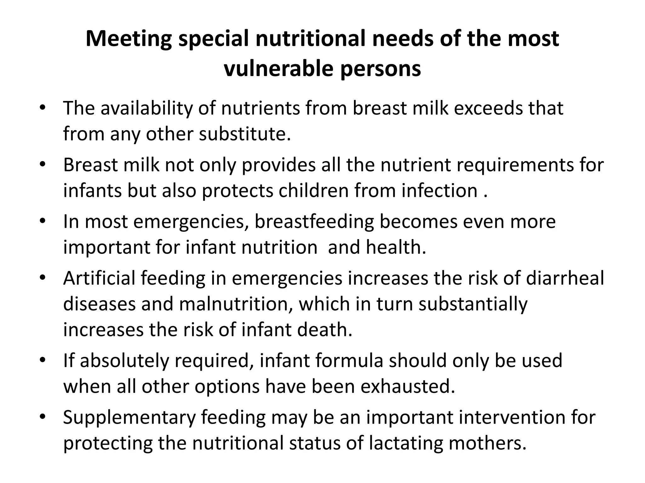 Nutrition in emergency | PPTX