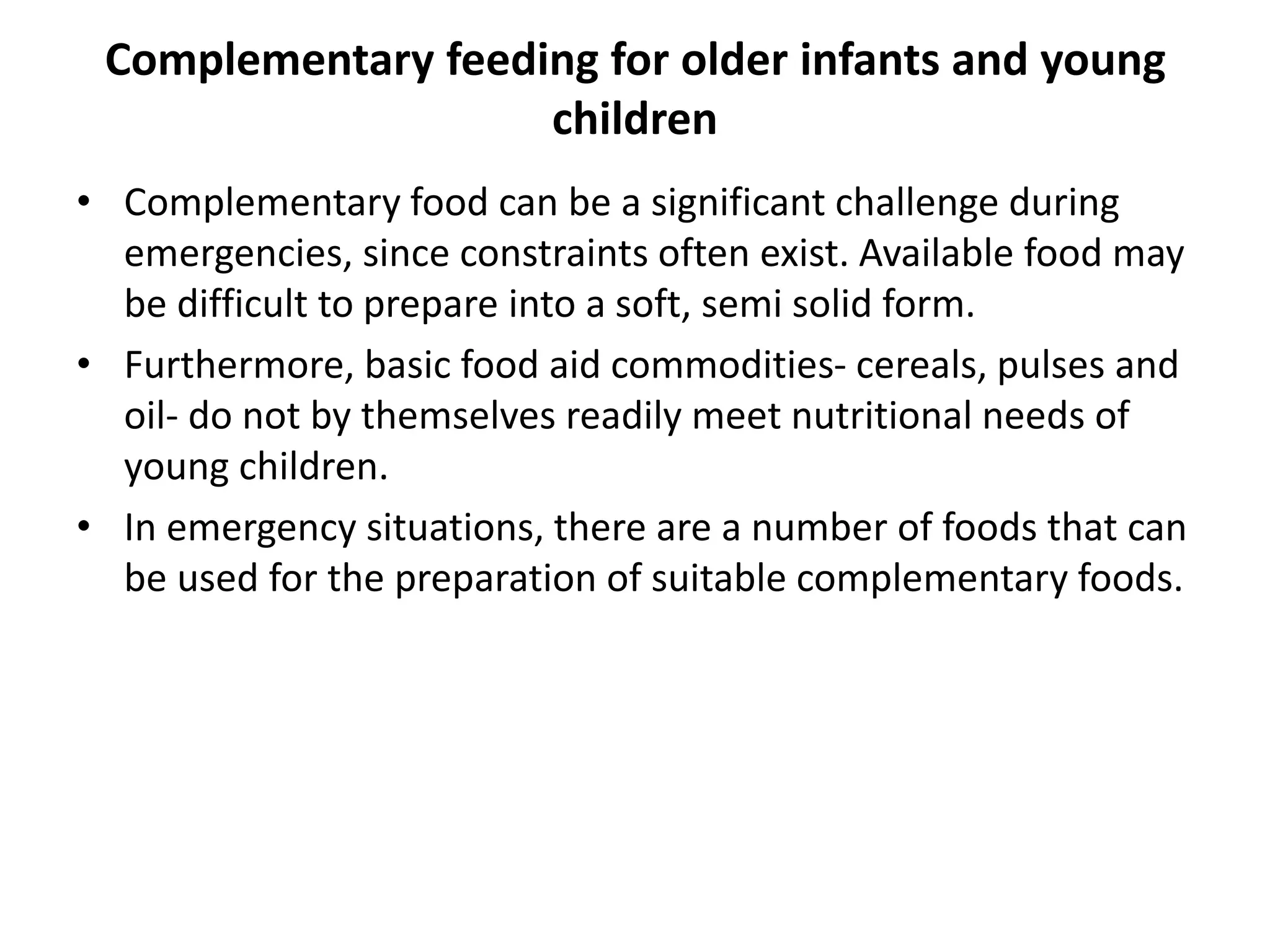 Nutrition in emergency | PPTX