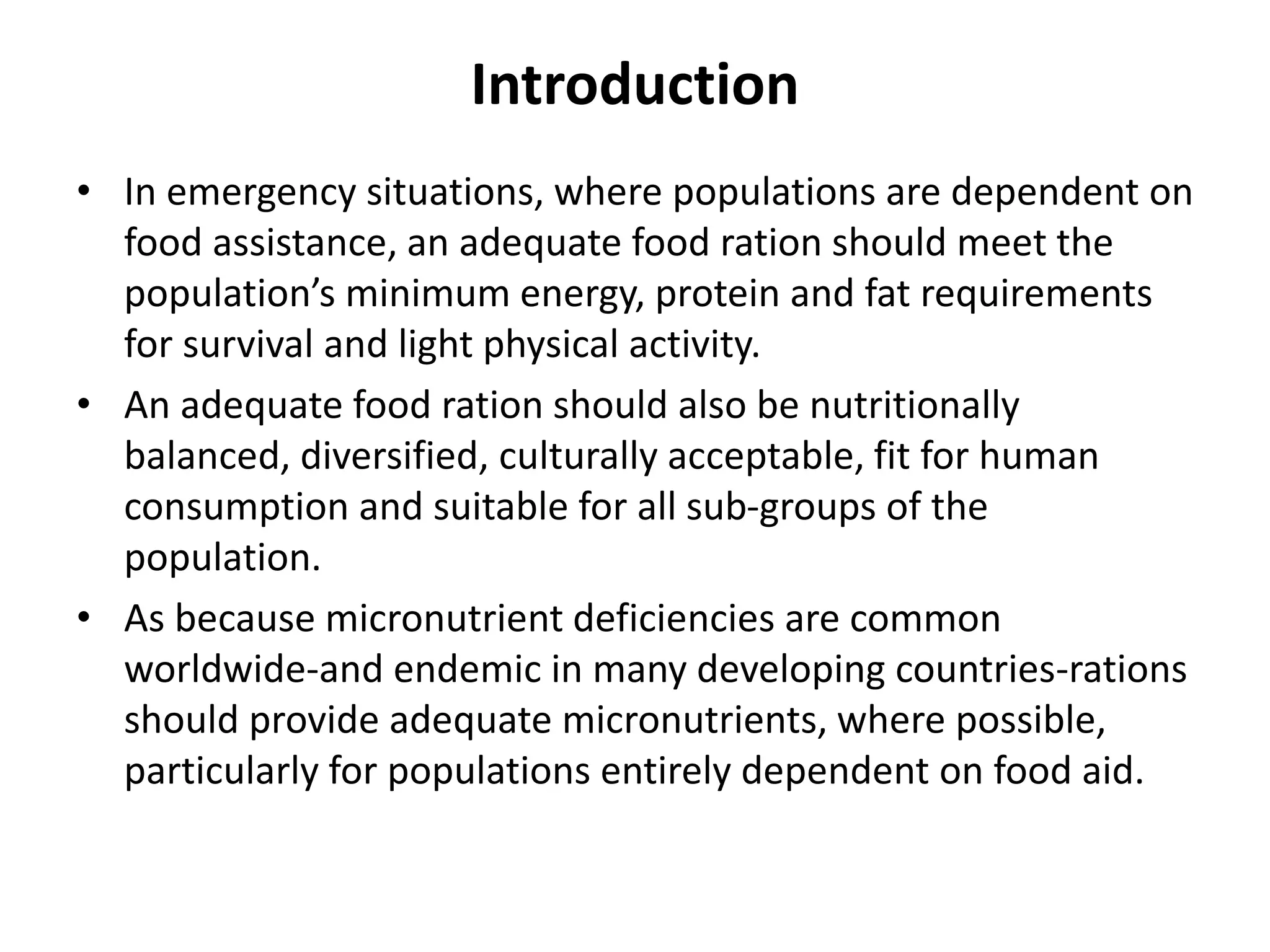 Nutrition in emergency | PPTX