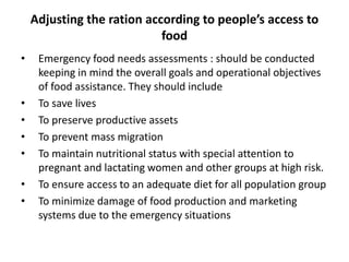 Nutrition in emergency | PPTX