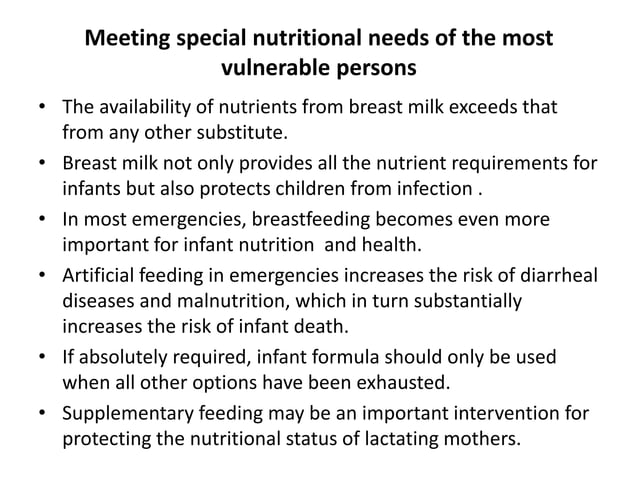 Nutrition in emergency | PPTX