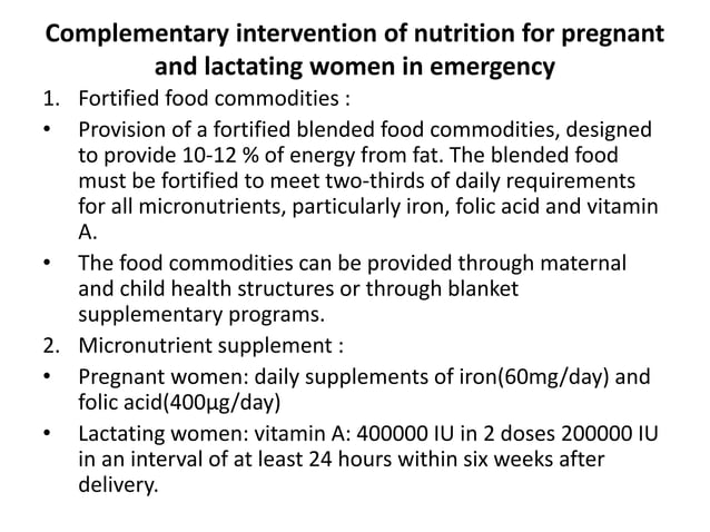 Nutrition in emergency | PPTX