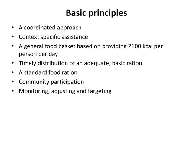 Nutrition in emergency | PPTX