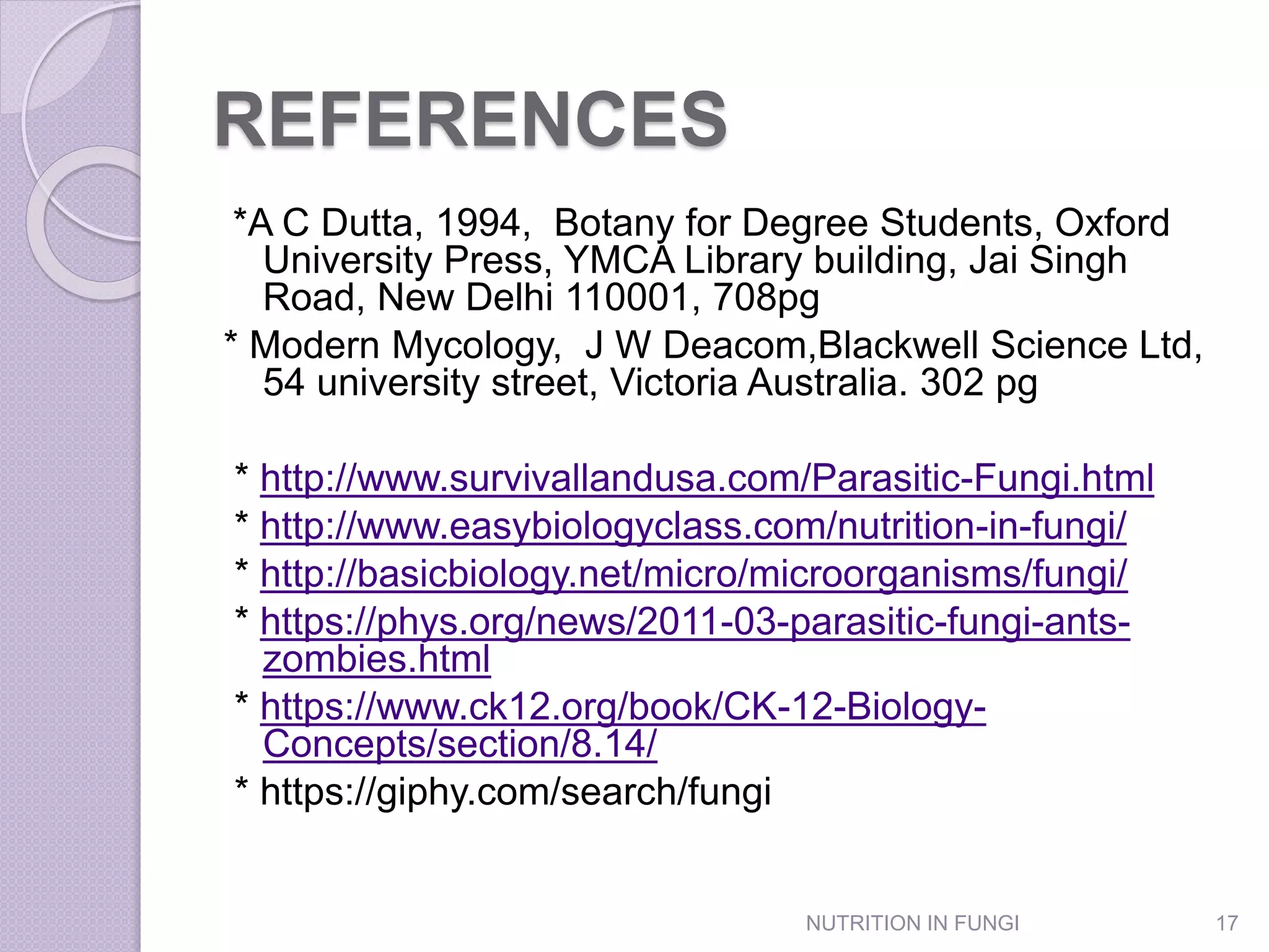 Nutrition in Fungi | PPTX
