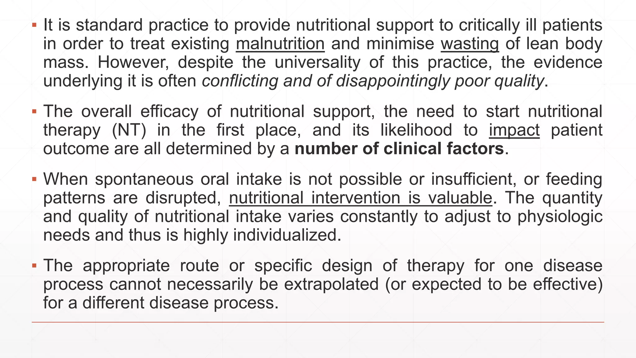 Nutrition in icu | PPTX