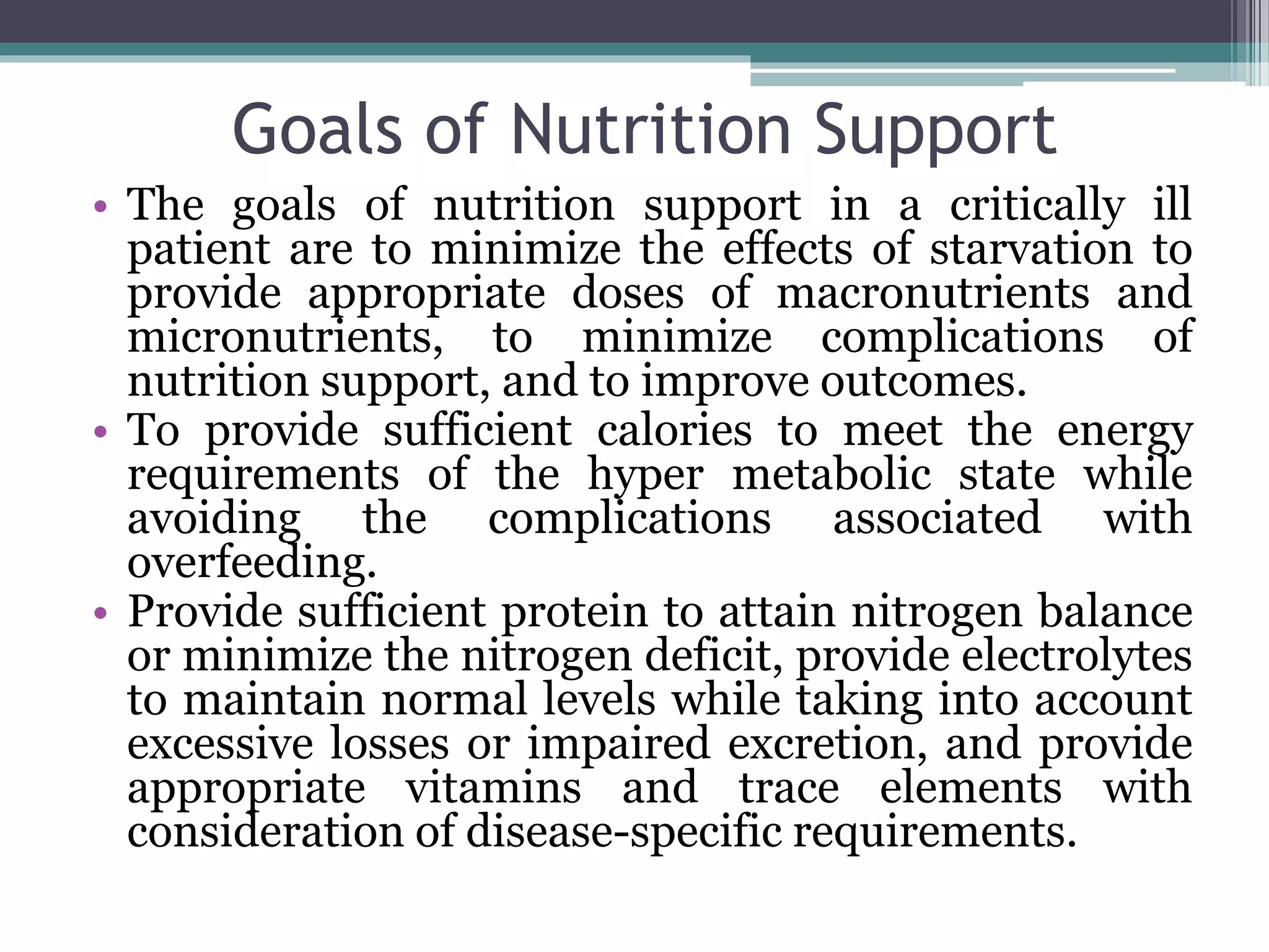 Nutrition in icu | PPTX