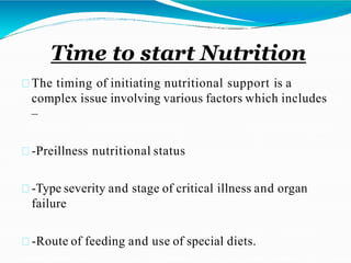 Nutrition in ICU | PPTX