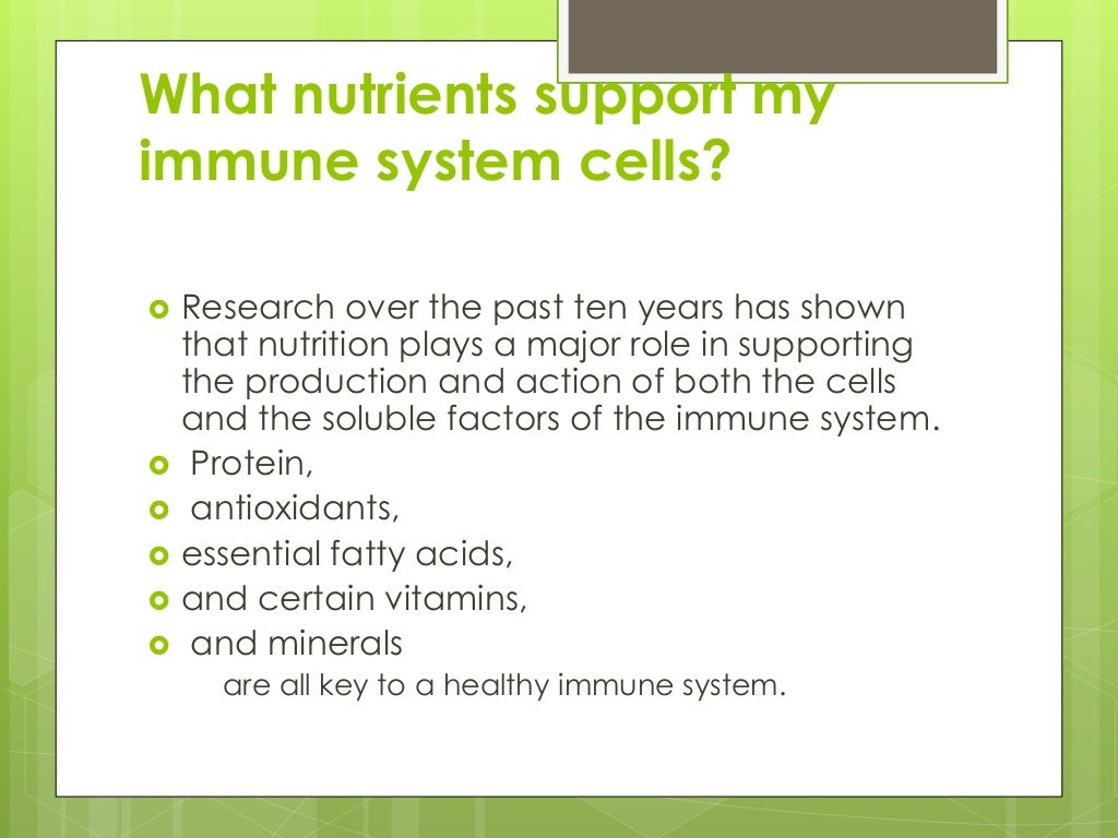 Nutrition In Immune System Interaction