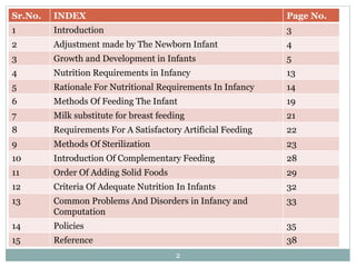 Nutrition in infancy | PPTX