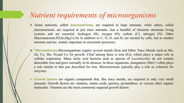 Nutrition in microorganisms | PPTX | Nutrition | Healthy Living