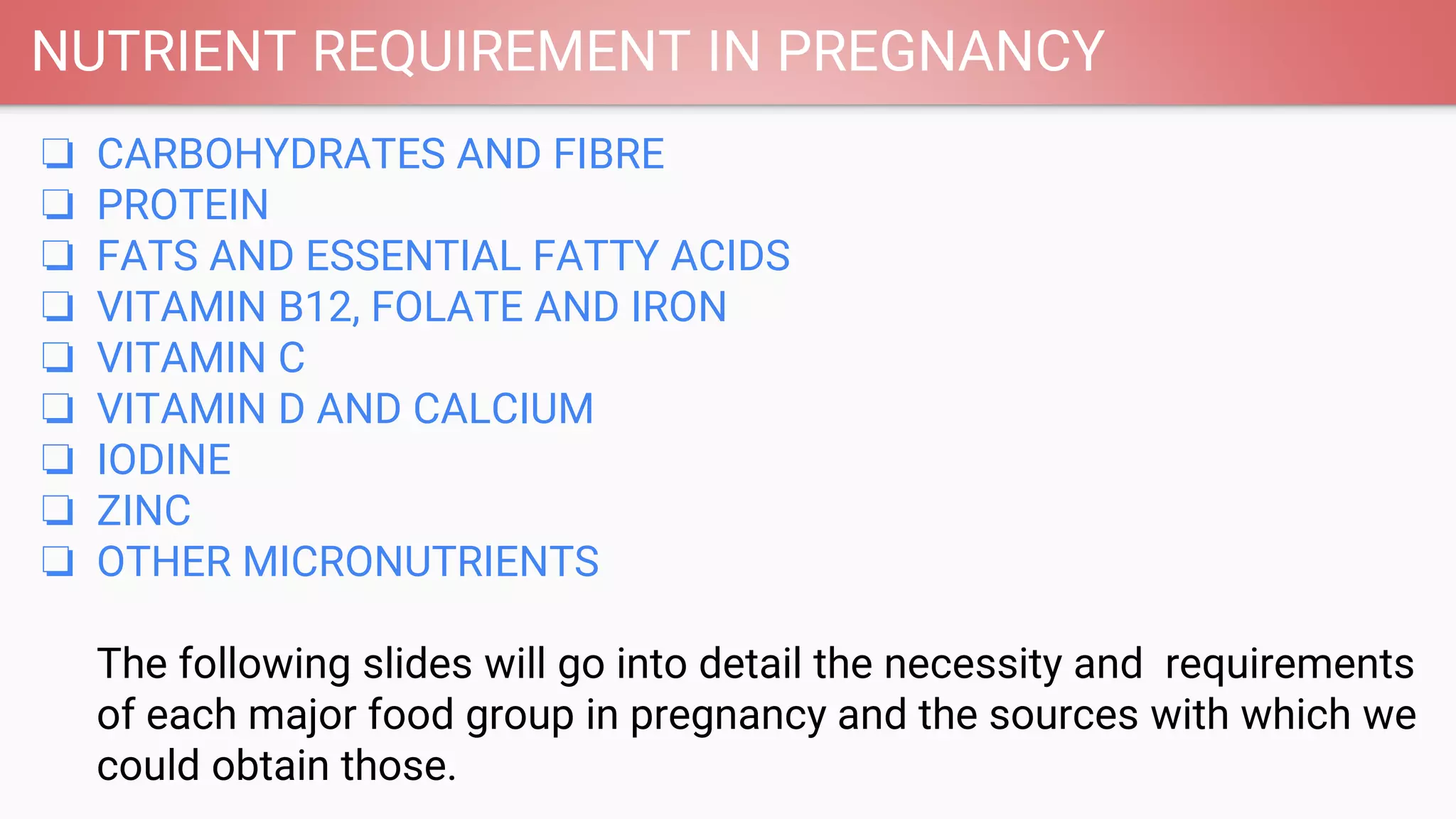 Nutrition in pregnancy | PPTX