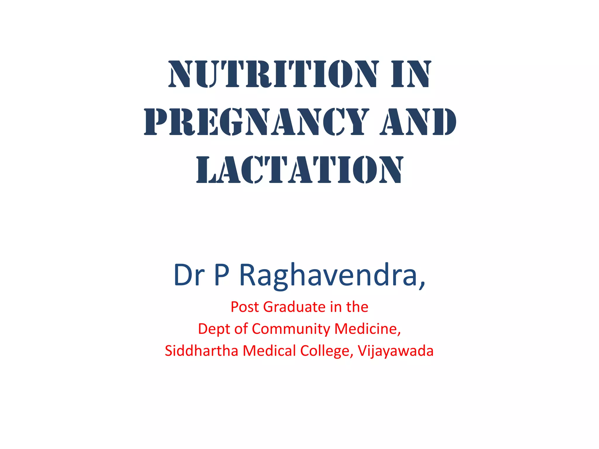 Nutrition in pregnants | PPTX