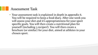 Nutrition in Sports unit | PPTX