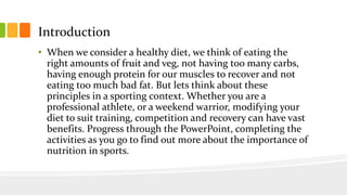 Nutrition in Sports unit | PPTX