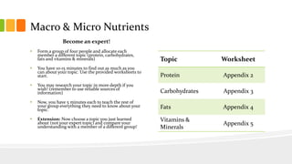 Nutrition in Sports unit | PPTX