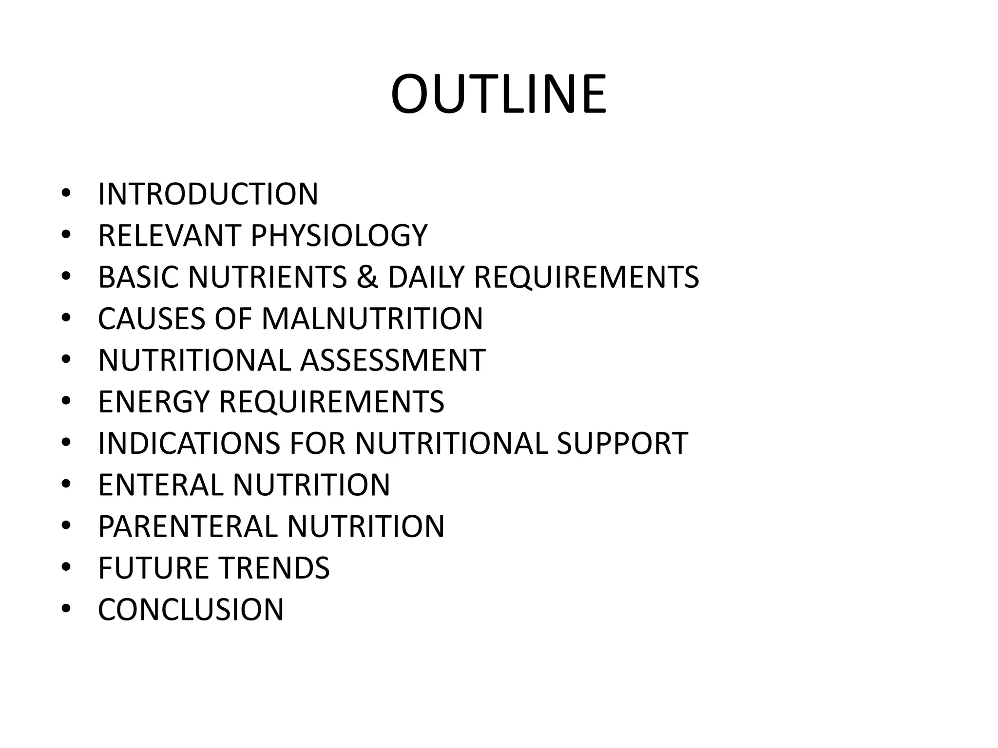 Nutrition in surgery | PPTX