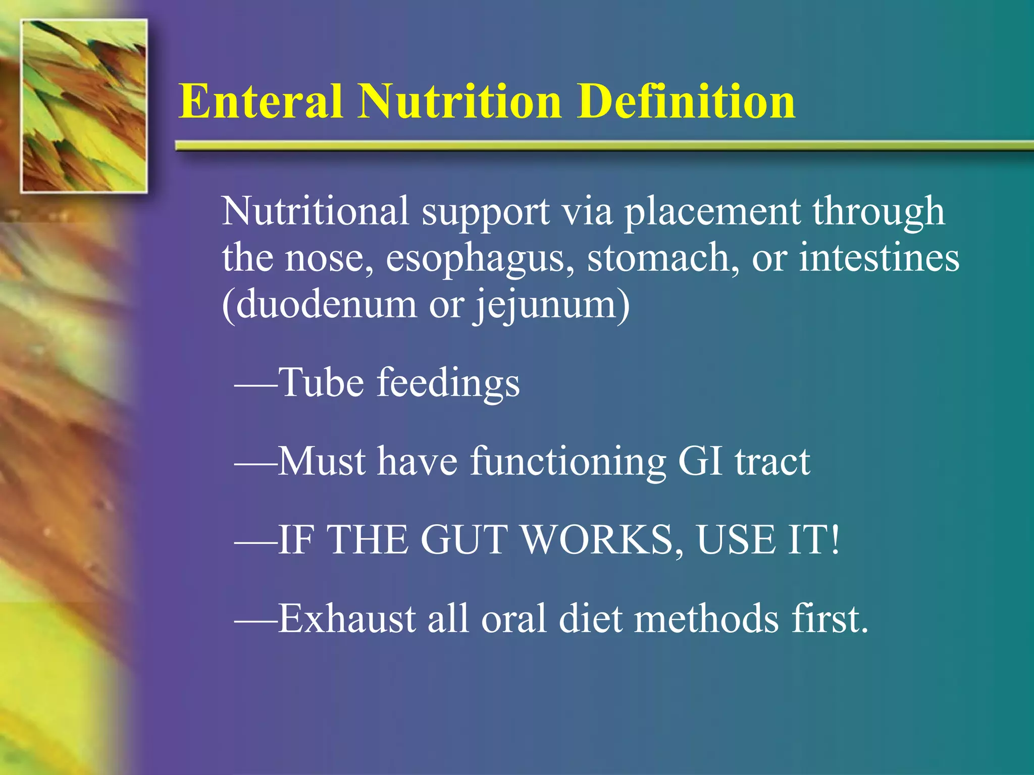 Nutrition in surgical patients | PPT