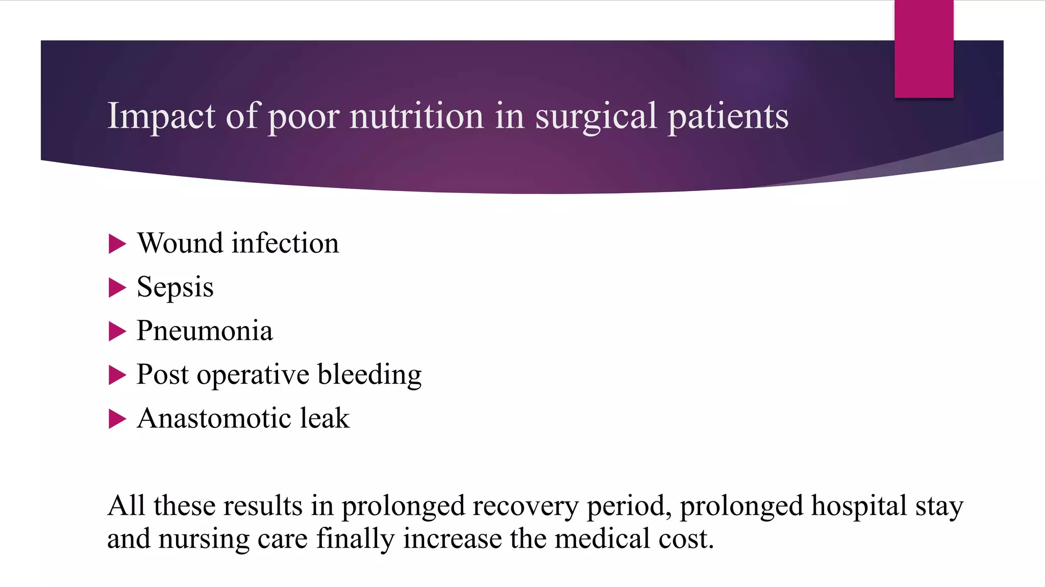 Nutrition in surgical patients | PPTX