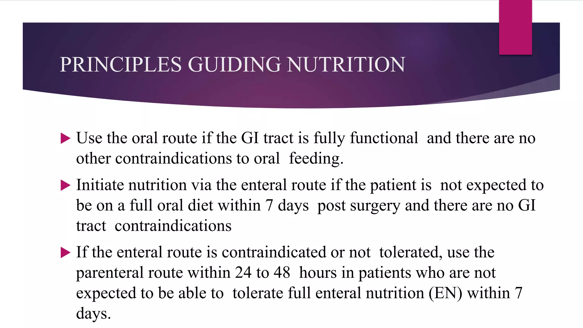 Nutrition in surgical patients | PPTX