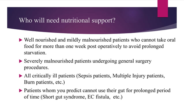 Nutrition in surgical patients | PPTX