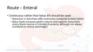 Nutrition in the critically ill patients | PPTX